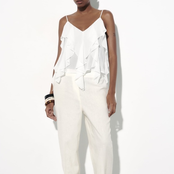 Zara | Tops | Zara Ruffled Top | Poshmark